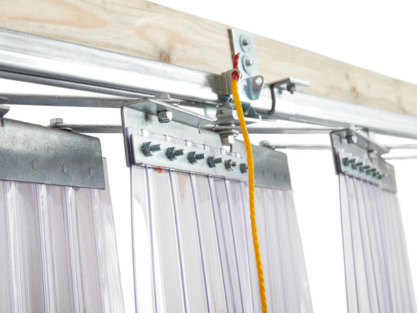 Strip Curtain Door - Accordion Folding Hanger -Work Place Separation ...
